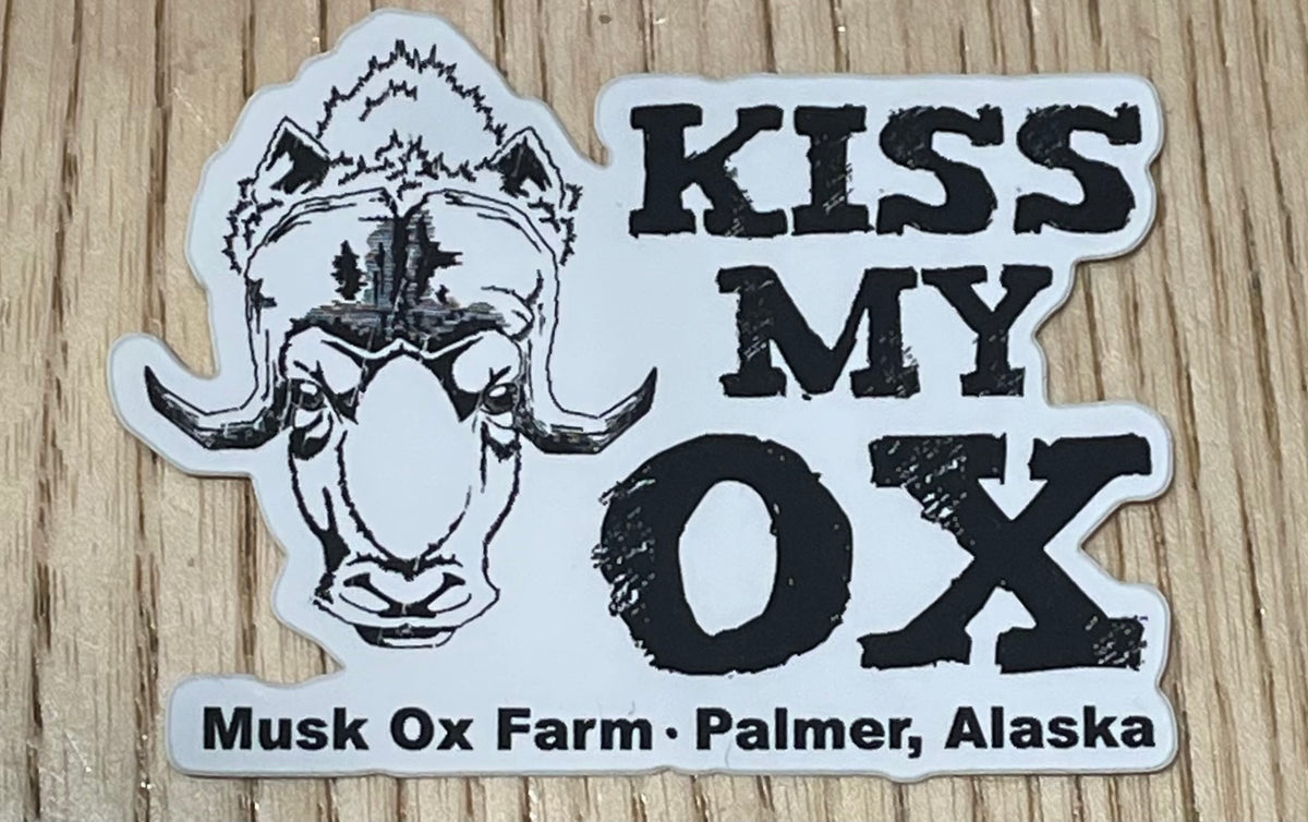 Kiss My Ox Sticker – Musk Ox Farm Shop